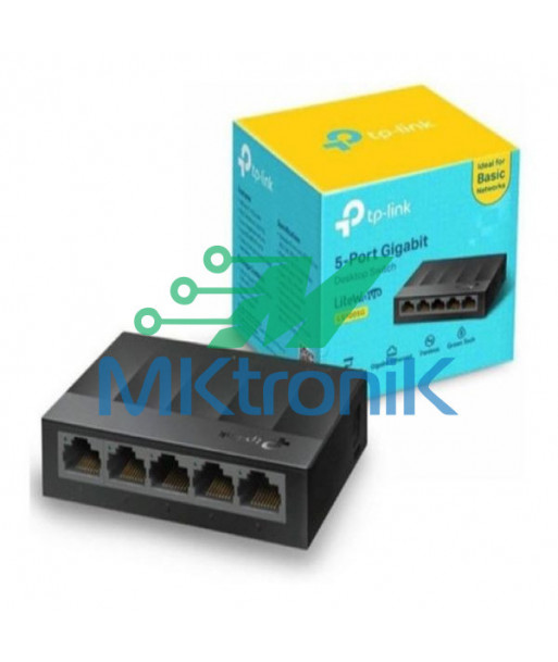 SWITCH DE 5 PUERTOS GIGABIT PARA ESCRITORIO / TP-LINK LS1005G PLUG AND PLAY Y GREEN ETHERNET